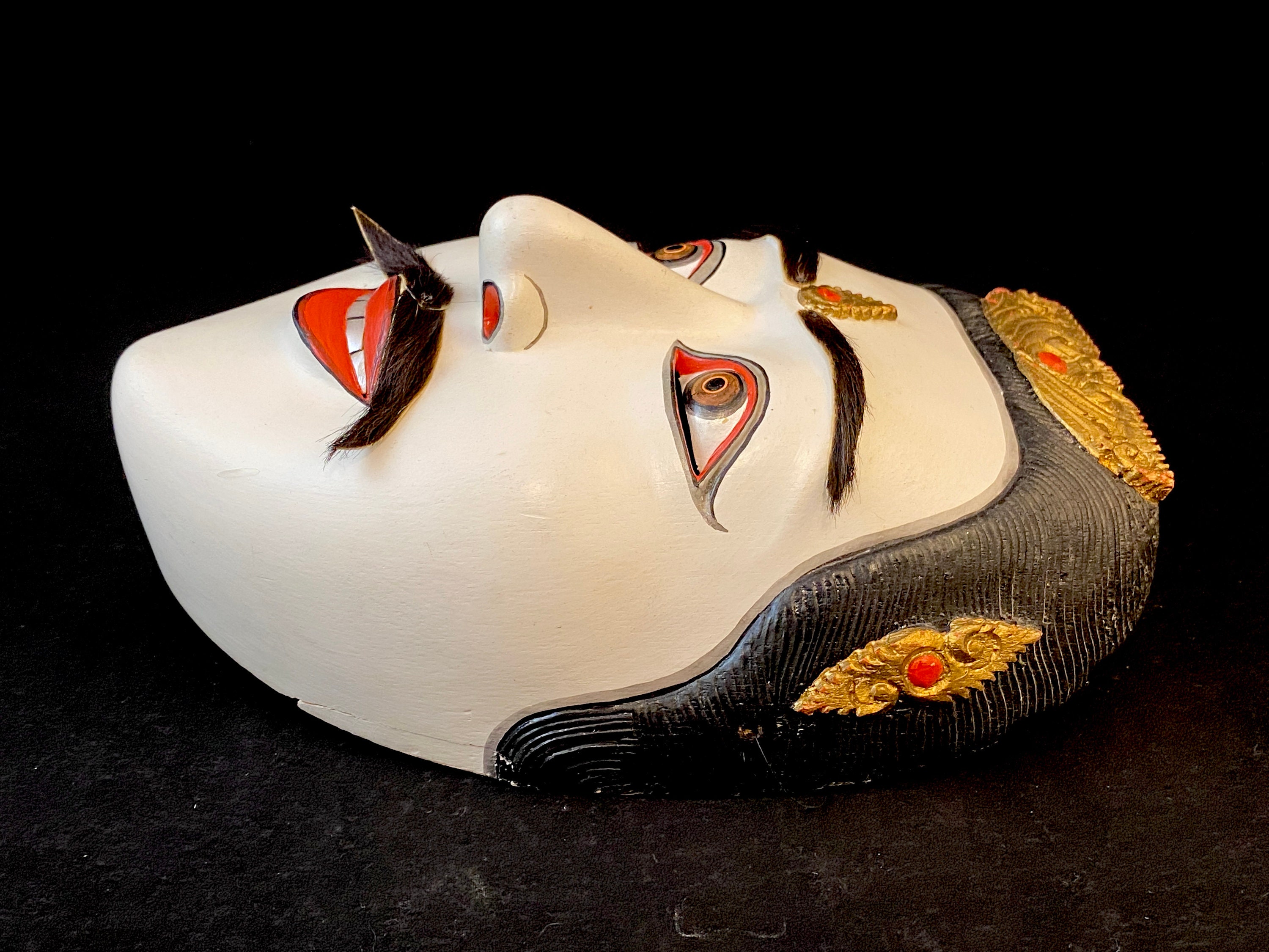 Vintage Balinese Topeng Mask Dalem King Hand Carved Wood | Etsy