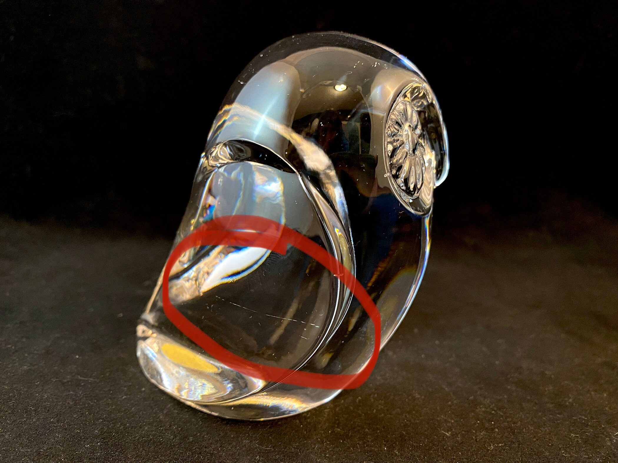 Vintage Owl Paperweight, Hadeland Norway Crystal, Severin Brorby Art ...