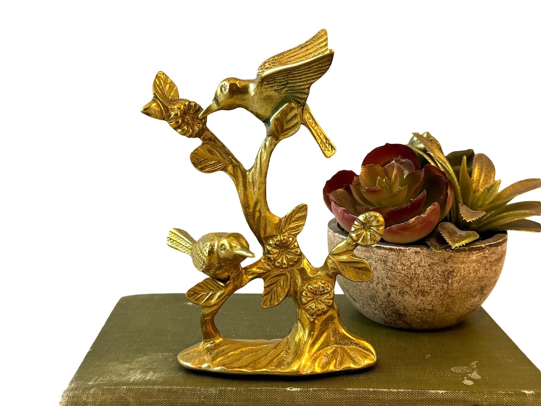 Vintage Brass Hummingbird Figurine, Hummingbirds Statue, Andrea by ...