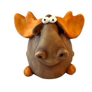 Vintage Paolo Chiari Moose Coin Bank, Resin Figure, Italy, Whimsical ...