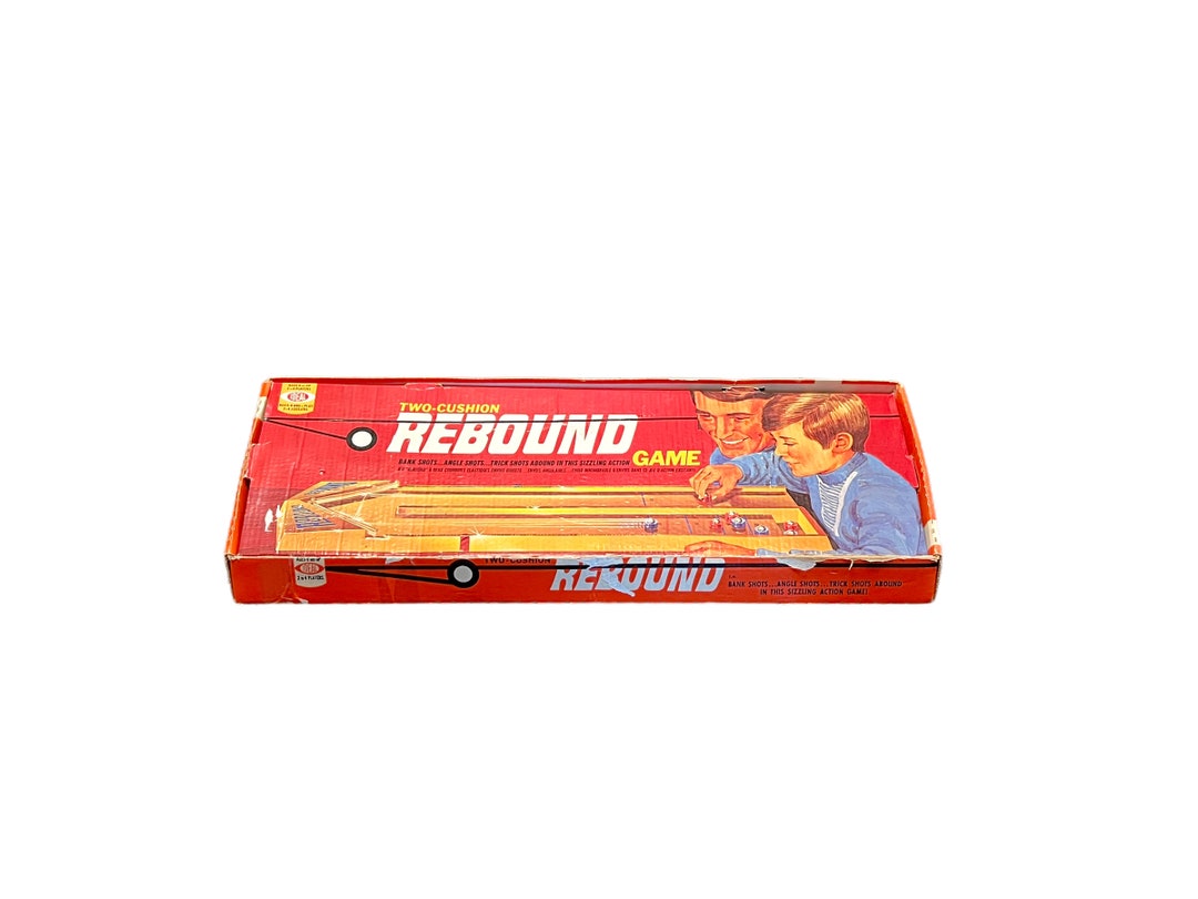Vintage Rebound Game, 1970's Toy, Two-cushion Ball Bearing Pucks, Ideal ...