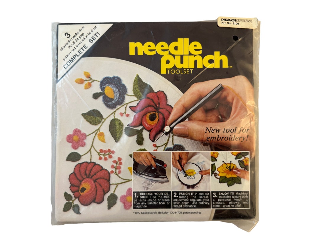 Vintage Needle Punch Embroidery Tool, Original 1970's Craft - Etsy