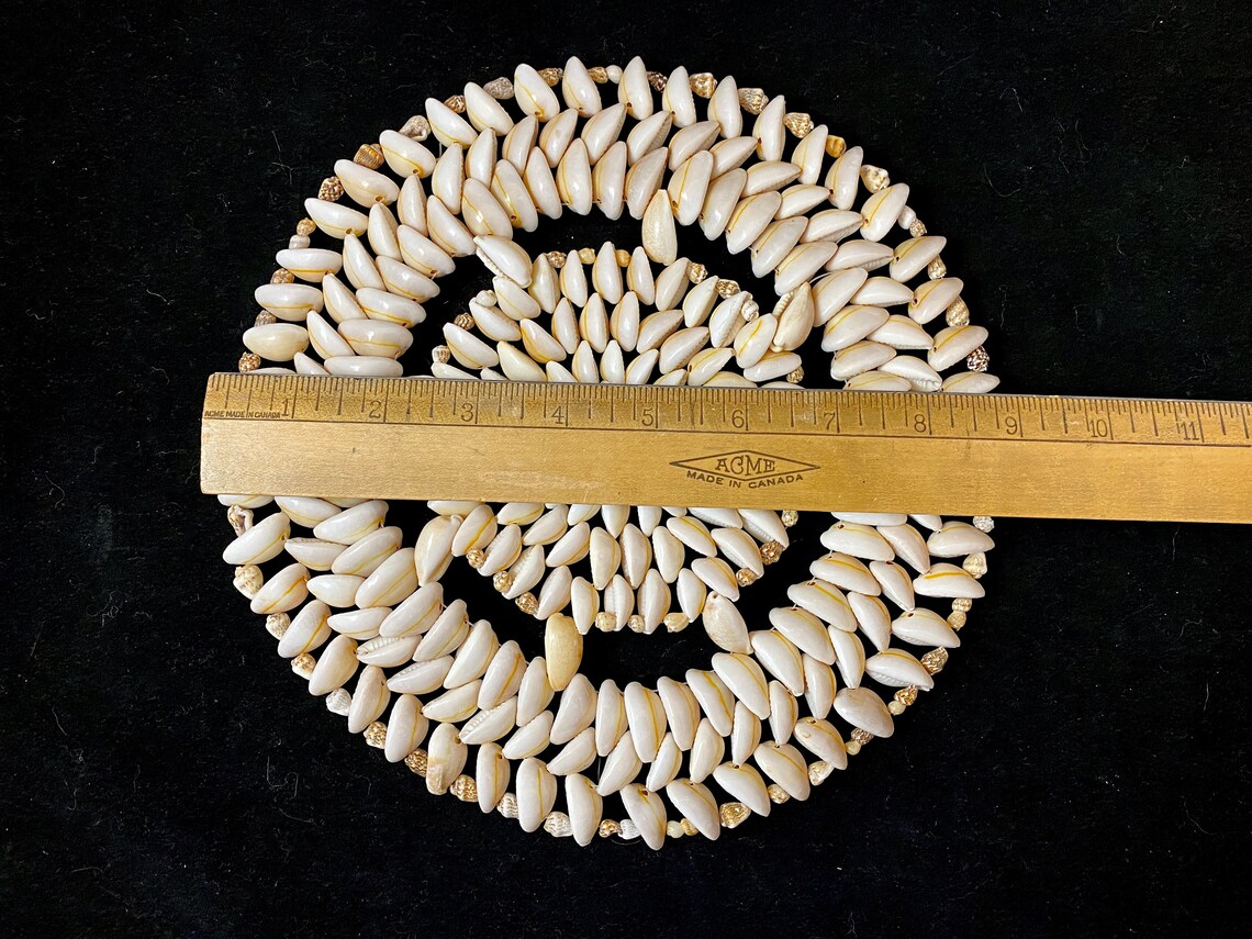 Vintage Seashell Trivet Cowrie Shell Woven Hot Pad Plant - Etsy