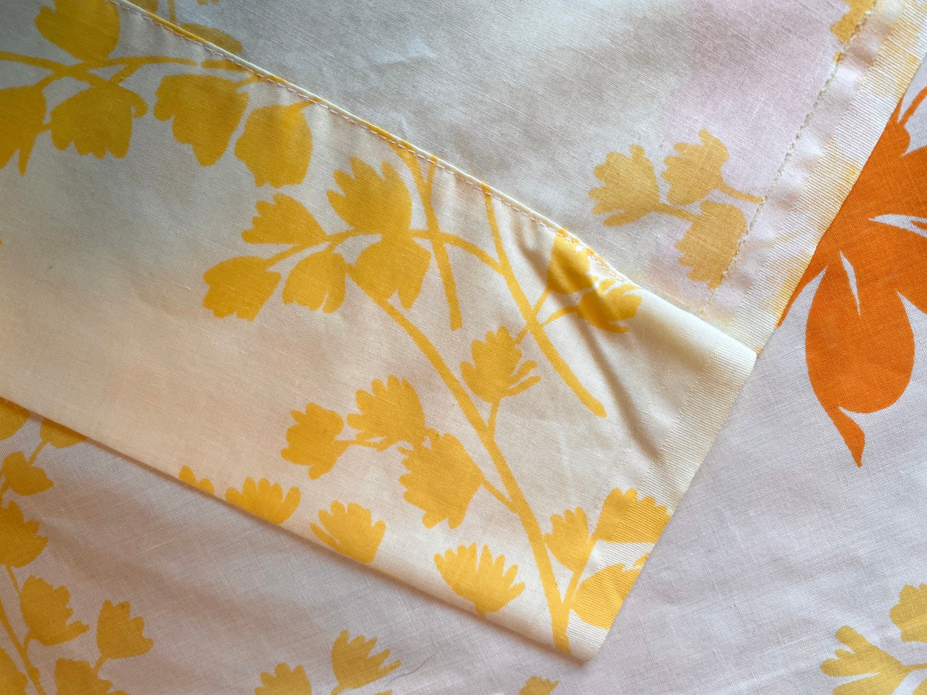 Vintage Bed Sheet, Queen Flat, Yellow Butterflies, Springmaid ...