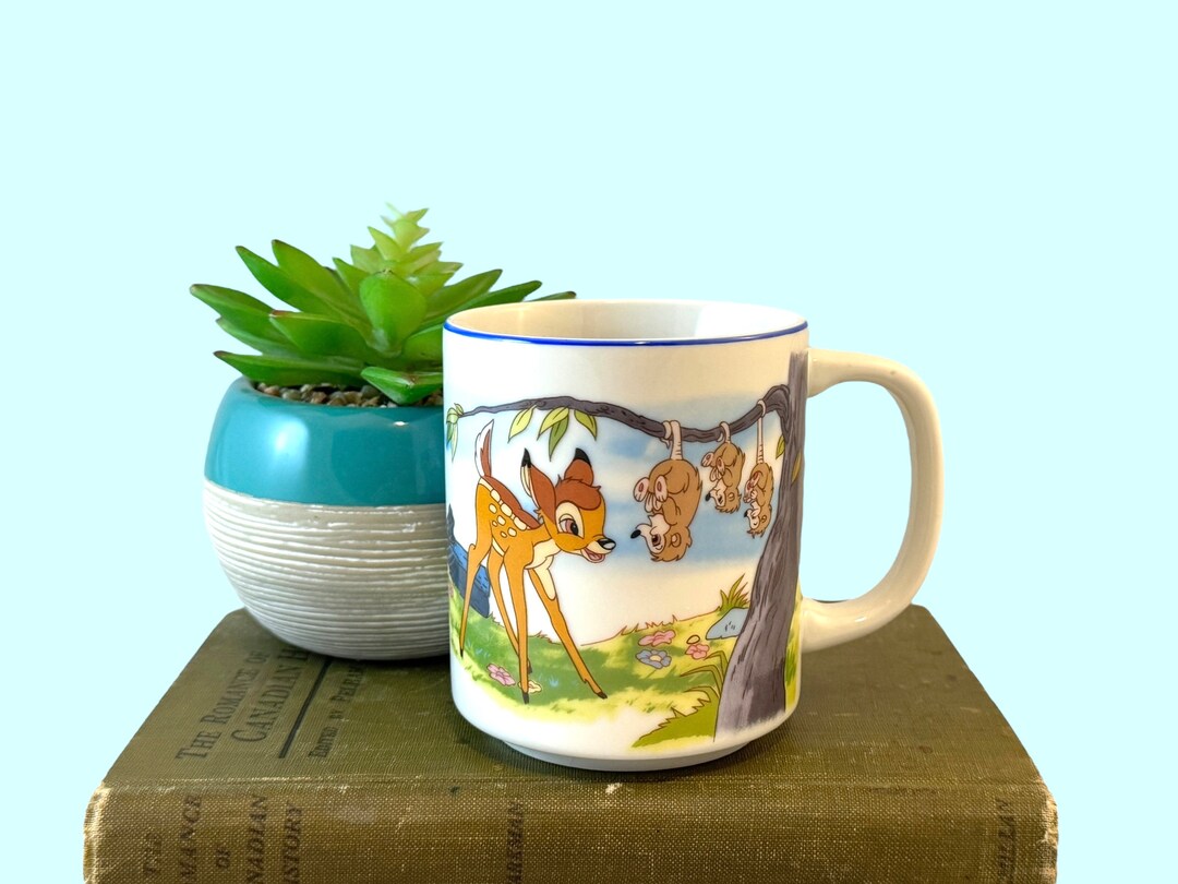 Vintage Bambi Mug, Disney Parks Thumper, Flower, Owl, Possums Woodland ...