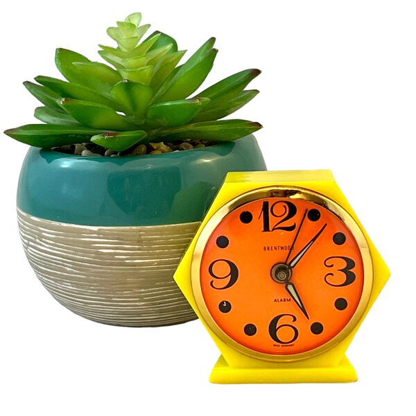 Orange Clock - Etsy