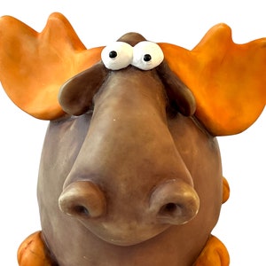 Vintage Paolo Chiari Moose Coin Bank, Resin Figure, Italy, Whimsical ...