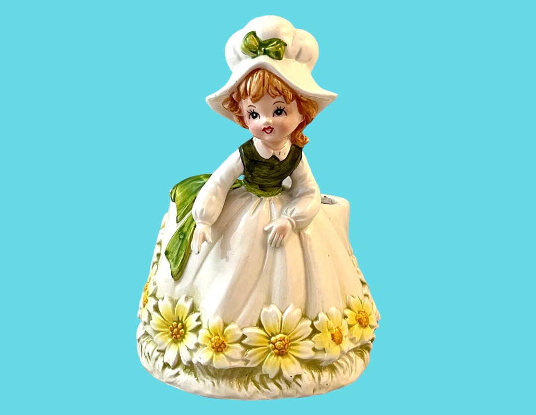 Vintage Relpo Flower Girl Planter, Daisies, Kitschy Ceramic Plant ...