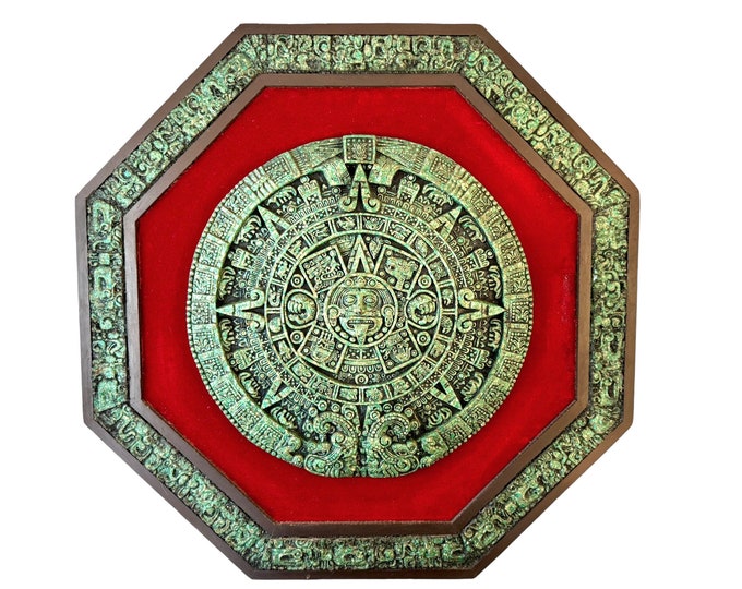 Vintage Mayan Calendar Wall Hanging, Mexican El Arte Maya Reproduction ...