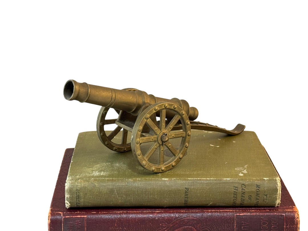 Vintage Brass Cannon Figure, Desk Model, Gift for Him, Office Decor - Etsy