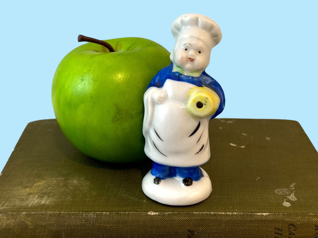 Vintage Pie Vent, Ceramic Chef Figurine, Baking Accessory, Made in ...