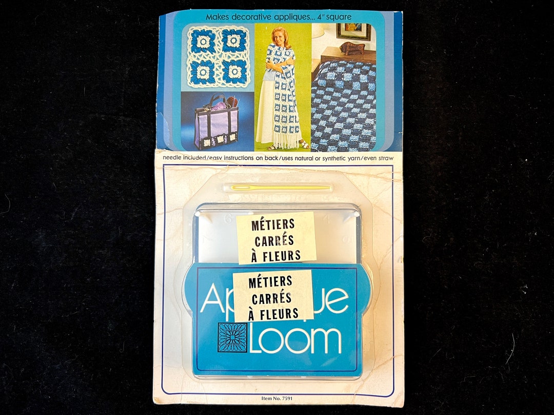 Vintage Applique Loom Tool, Plastic Square Shape, Woven Granny Squares ...