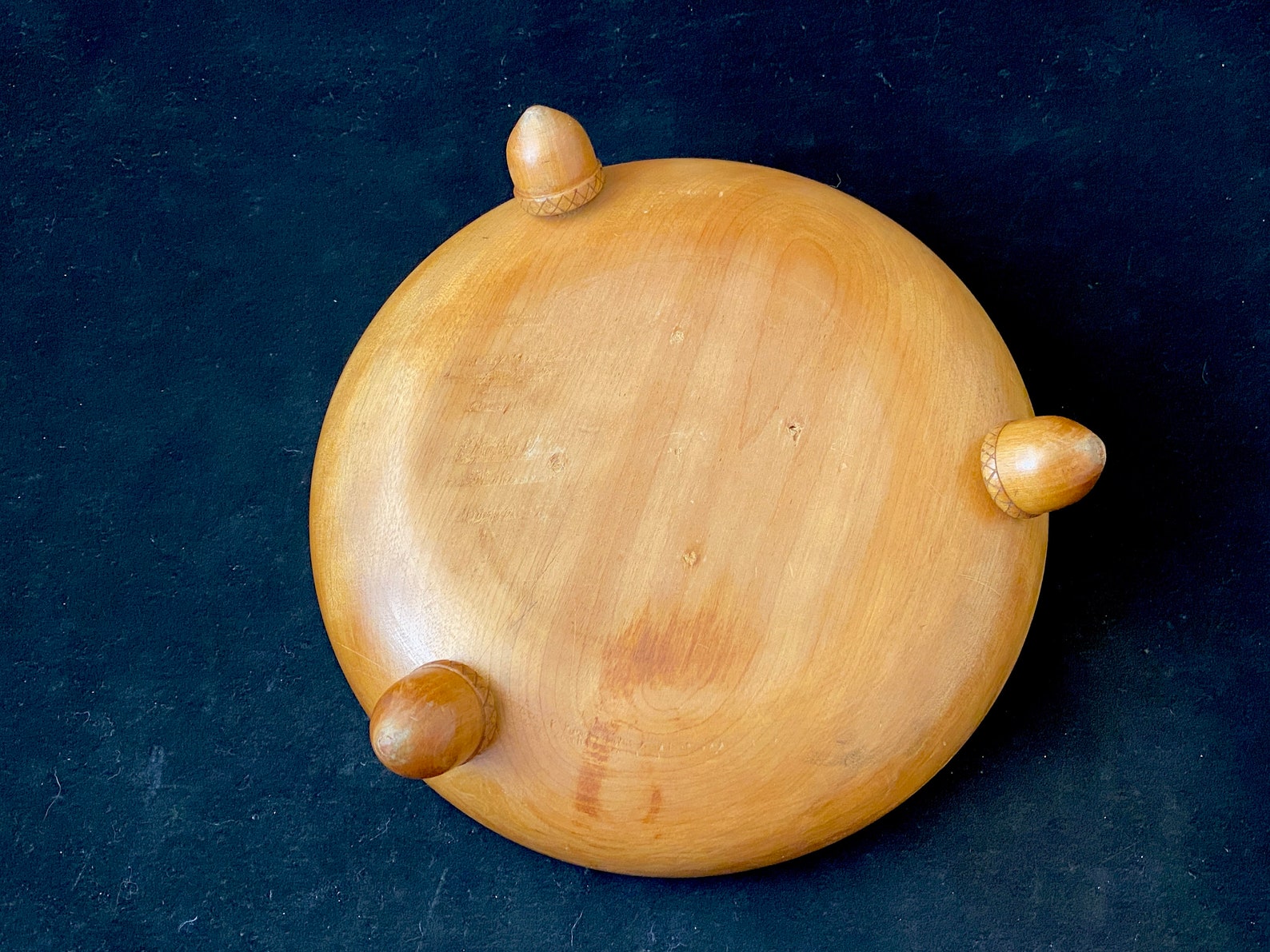 Vintage Walnut Dish Rustic Nut Serving Bowl Metal Center | Etsy