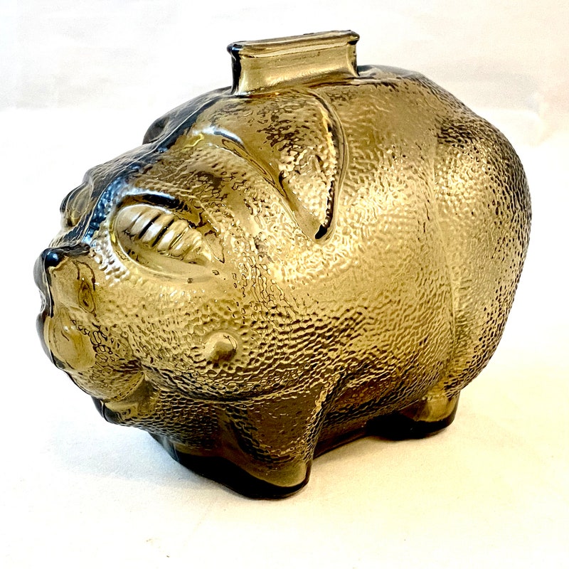 Vintage Glass Piggy Bank Anchor Hocking Piggy Bank - Etsy Canada
