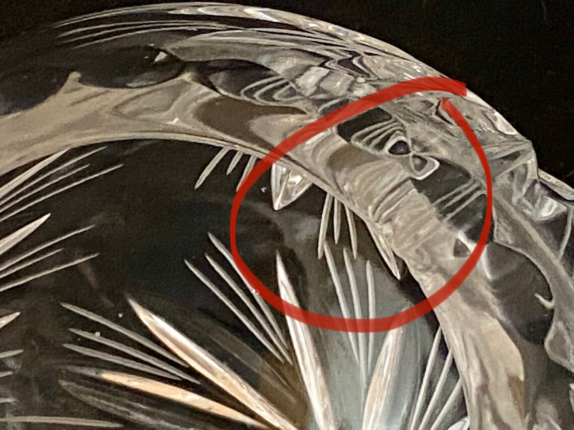 Vintage Crystal Ashtray Pinwheel Pattern Clear Glass Sphere | Etsy