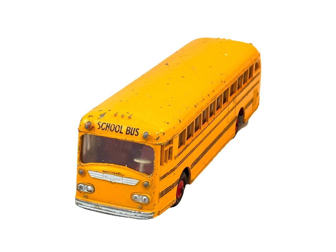 Vintage Dinky Supertoys Wayne School Bus, 1960's Diecast Toy Vehicle ...