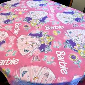 Vintage Barbie Duvet Cover, Twin Size, Pink Butterfly Princess 1980's ...
