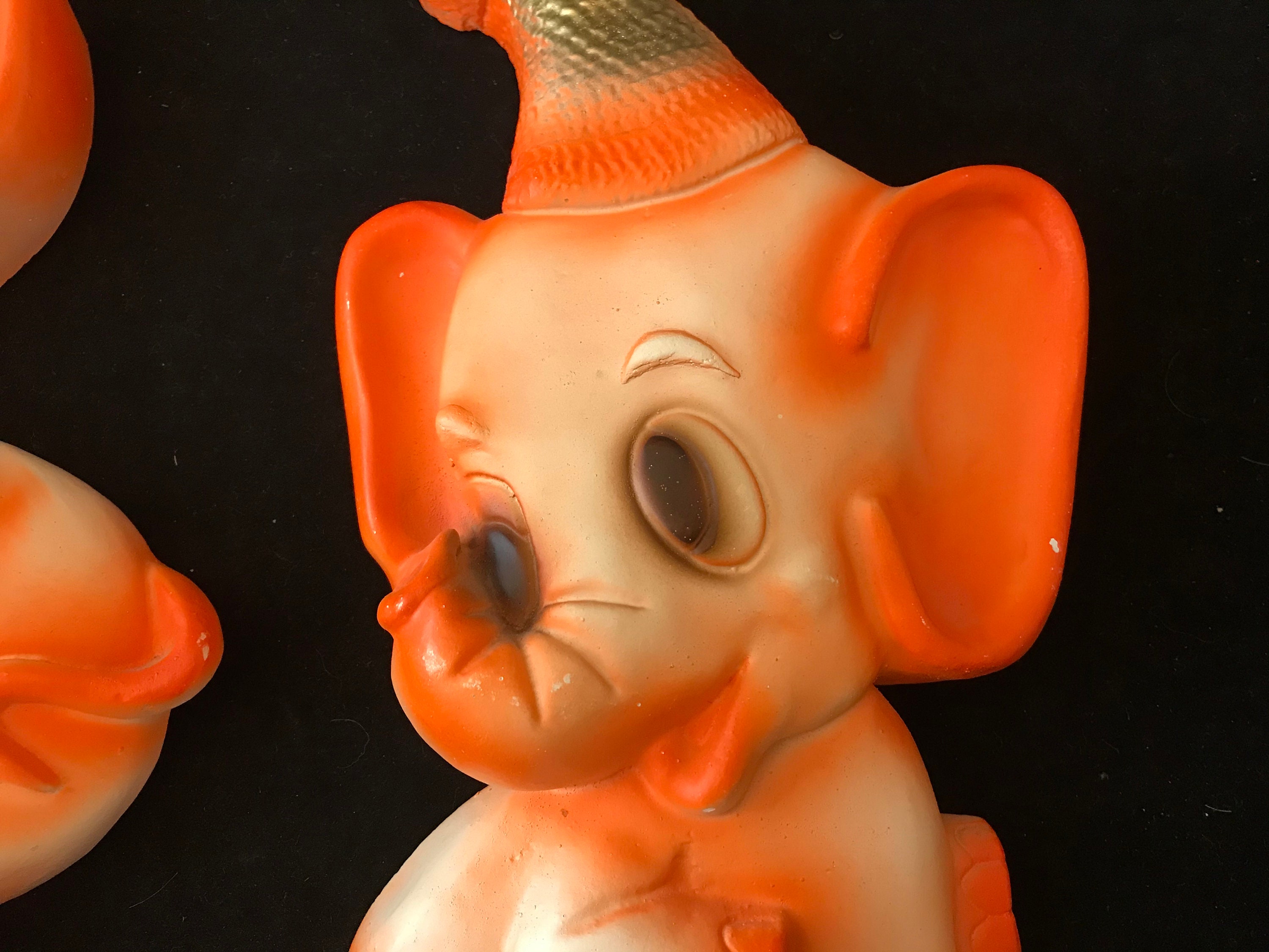 Vintage Elephant Chalkware Wall Hangings Plaques Kids | Etsy