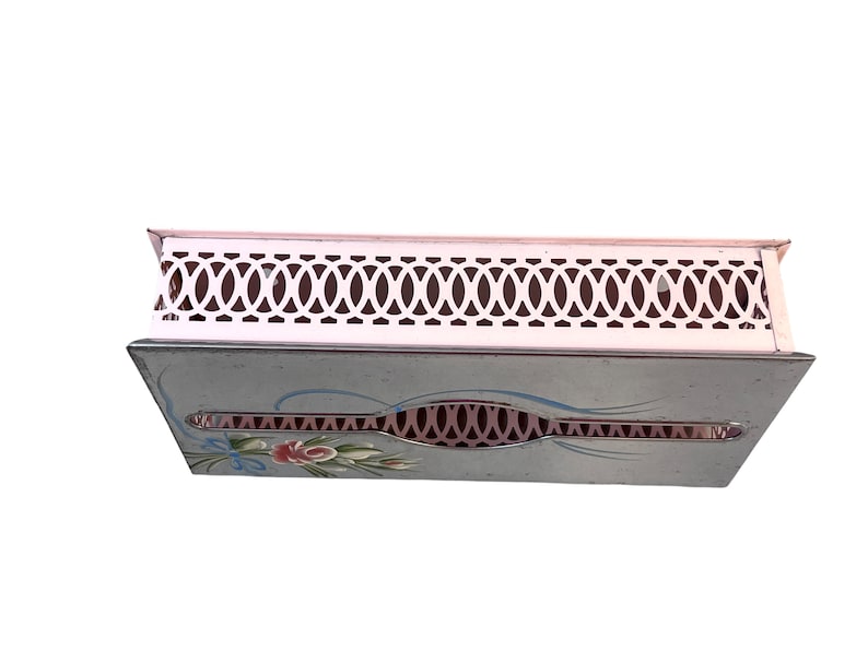 Vintage Chrome Tissue Box Cover, Wall Mount or Countertop, Tole One ...