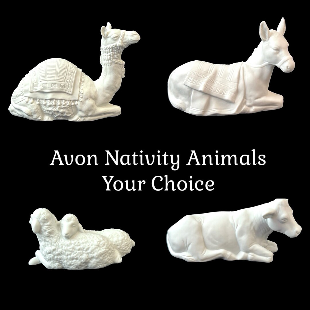 Vintage Avon Nativity Collectibles Animals: CHOOSE Camel, Cow, Donkey ...