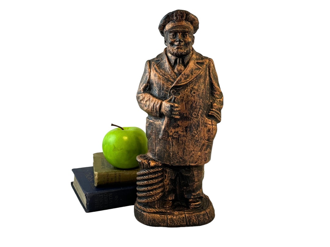 Vintage Sea Captain Statue, 13" Figure, Coppercraft Guild Syroco, 1970 ...