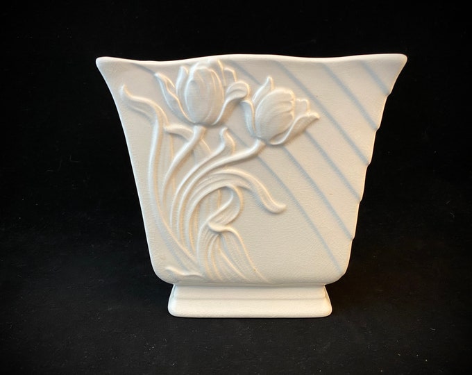 Vintage Vase, Tulips, Spode Porcelain, Made in England, Rectangular ...