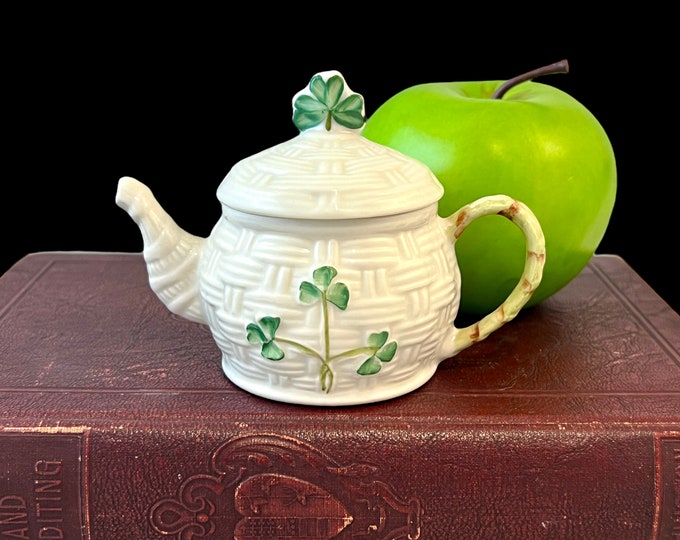 Belleek 3" Mini Teapot, Irish Porcelain, Miniature Novelty Collector ...