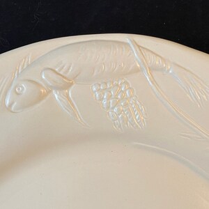 Vintage Gien Neptune Plate, Fish Border Faience Earthenware Stoneware ...