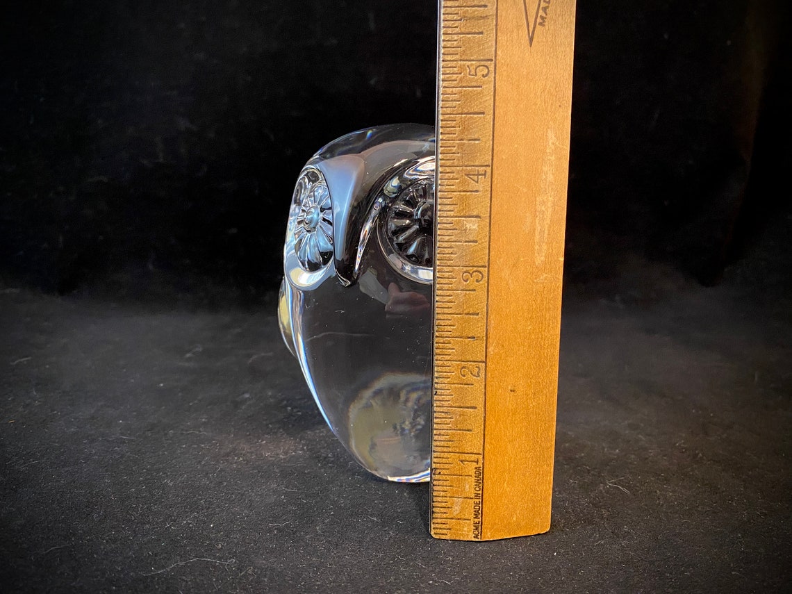 Vintage Owl Paperweight, Hadeland Norway Crystal, Severin Brorby Art ...