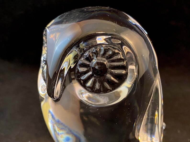 Vintage Owl Paperweight, Hadeland Norway Crystal, Severin Brorby Art ...