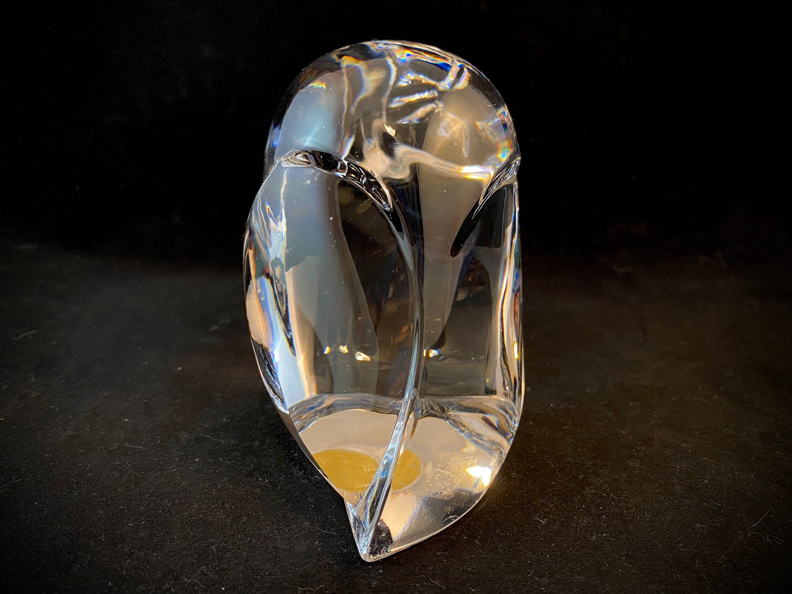 Vintage Owl Paperweight, Hadeland Norway Crystal, Severin Brorby Art ...