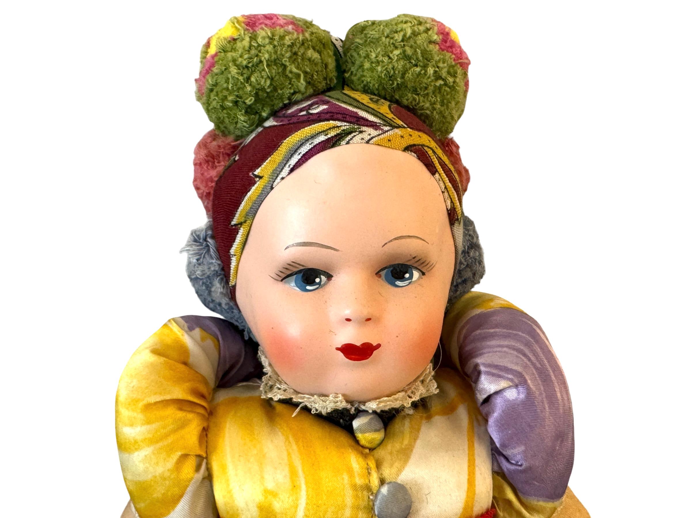 Vintage Hungarian Folk Dolls, 16" Tall Boy and Girl, Composite Heads ...
