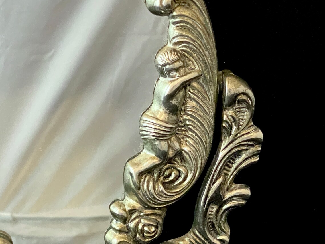 Vintage Stand Mirror Silver Plate Dresser Vanity Bathroom - Etsy