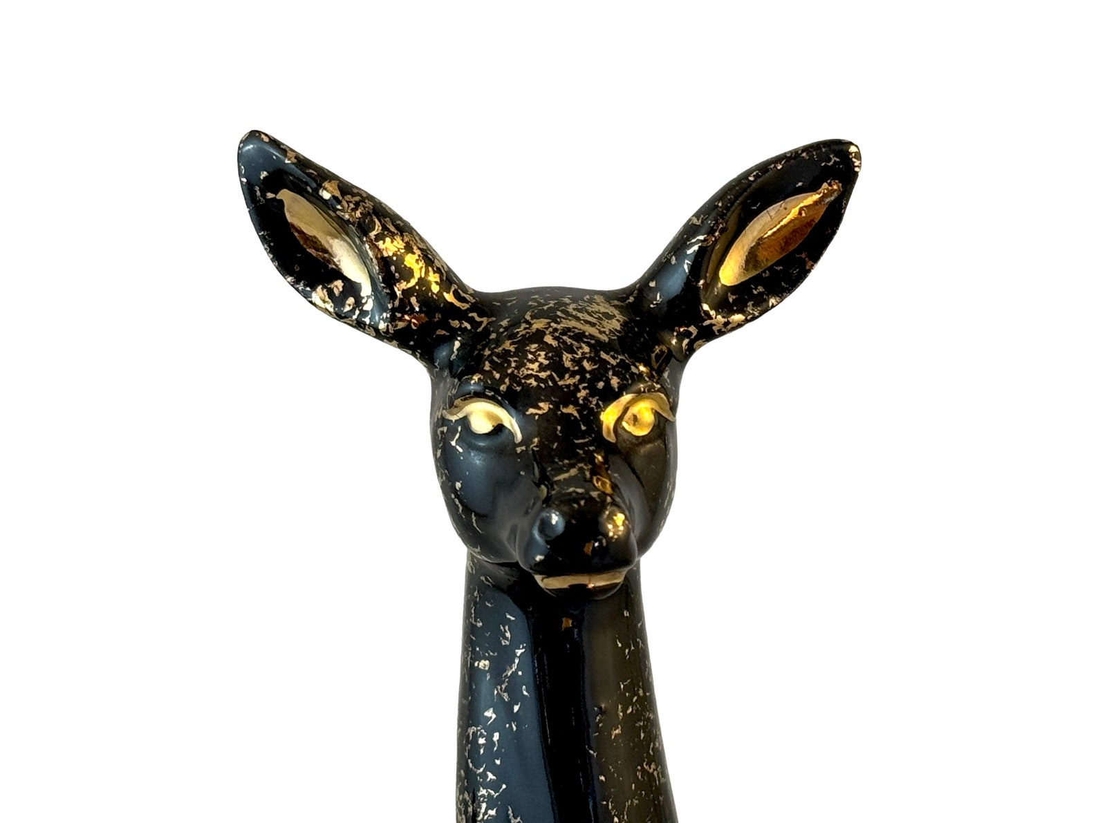 Vintage MCM Deer Figurine, Mid Century Stylized Ceramic Doe Statue ...