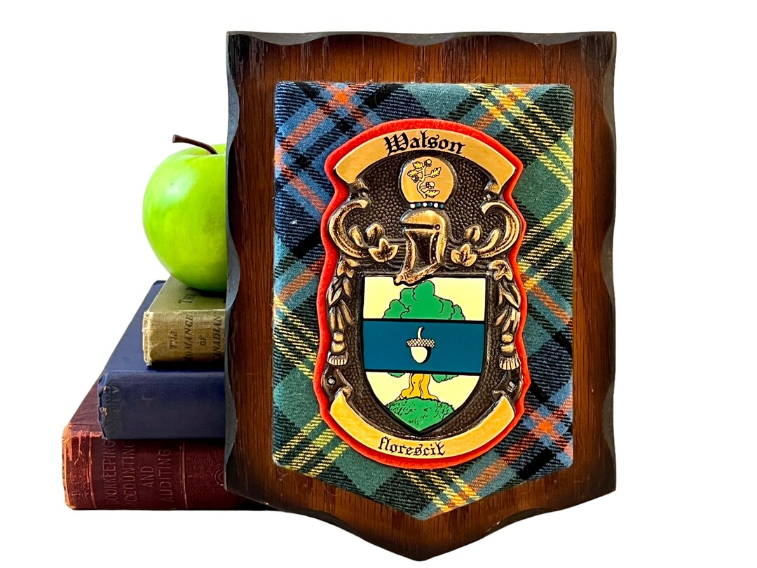 Vintage Clan Watson Wall Plaque, Scottish Family Crest, Tartan, Emblem, Scotland Ancestry - Etsy