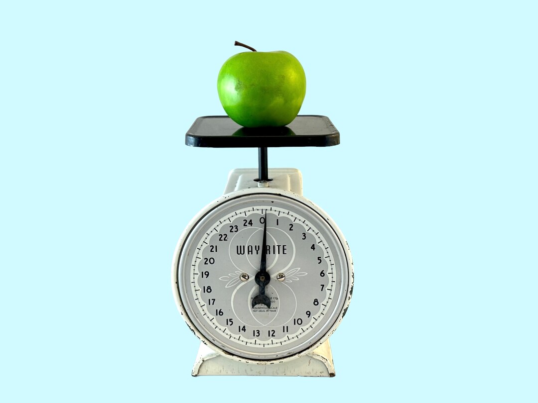 Vintage Way Rite Scale, 25 Pound, Round Dial, 1950's Rustic Country ...