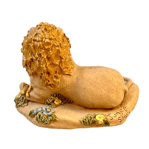Vintage Lion Figurine, June Sears Pottery, Clay Animal Statue, Heaven ...