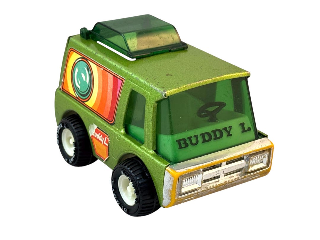 Vintage Buddy L Van, 1970's Green Diecast Metal Toy Car - Etsy