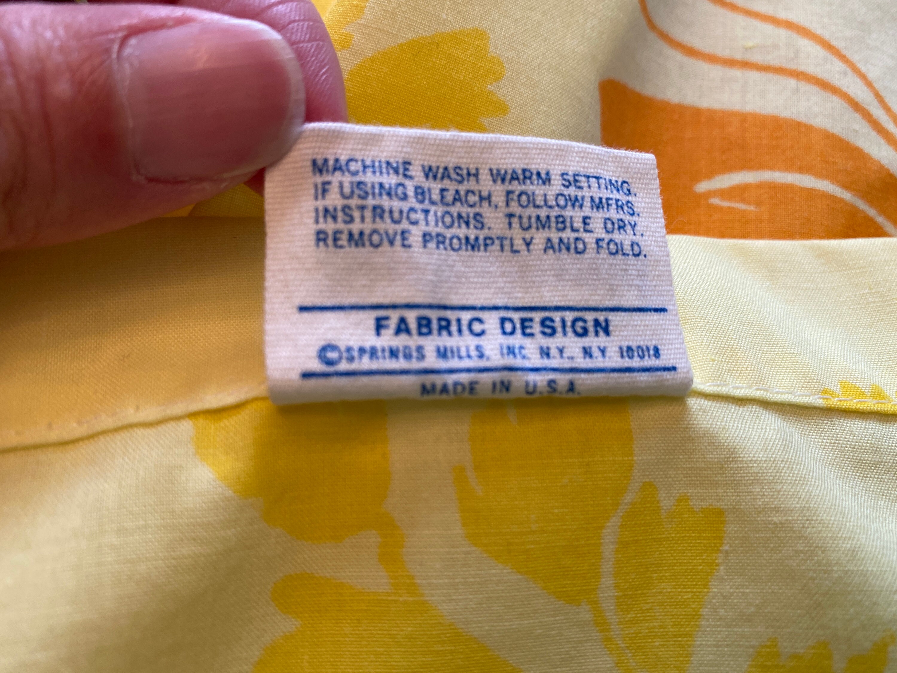 Vintage Bed Sheet, Queen Flat, Yellow Butterflies, Springmaid ...