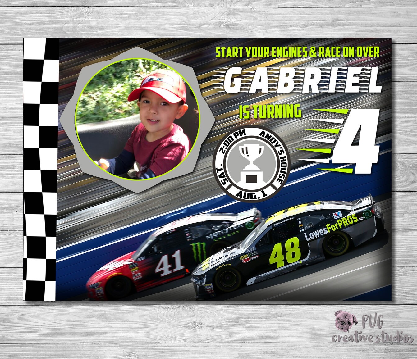 Nascar Theme Invitations