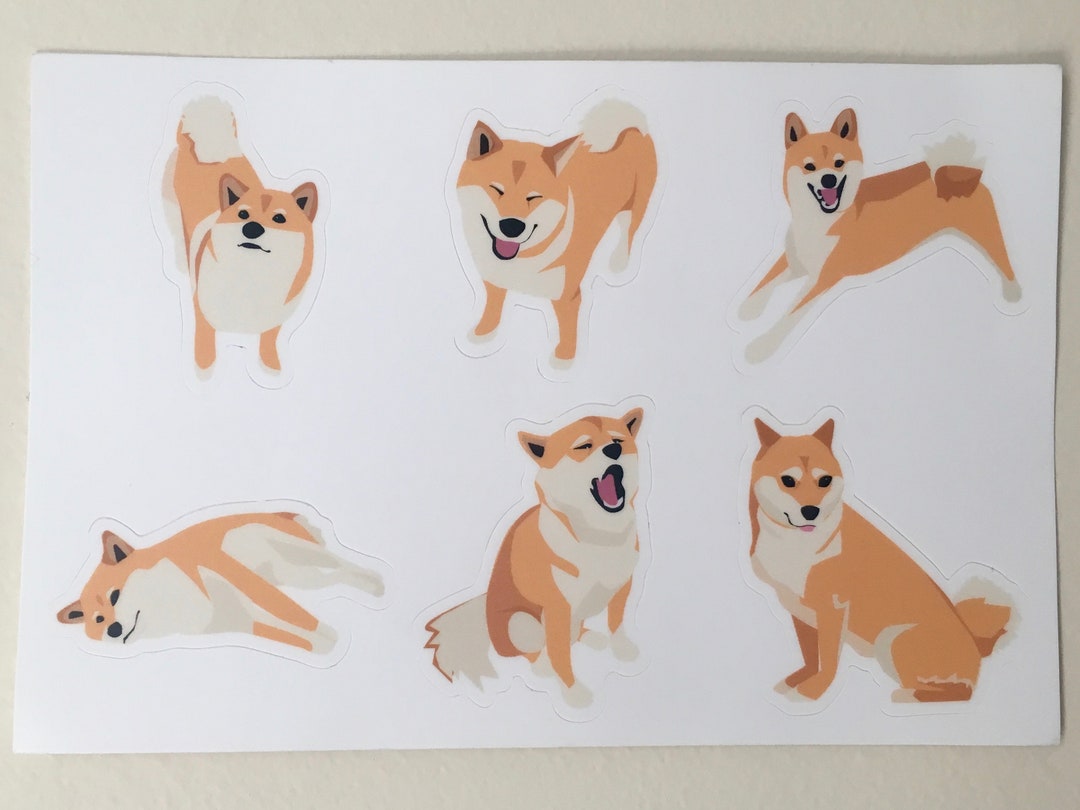 Shiba Inu Sticker Sheet - Etsy