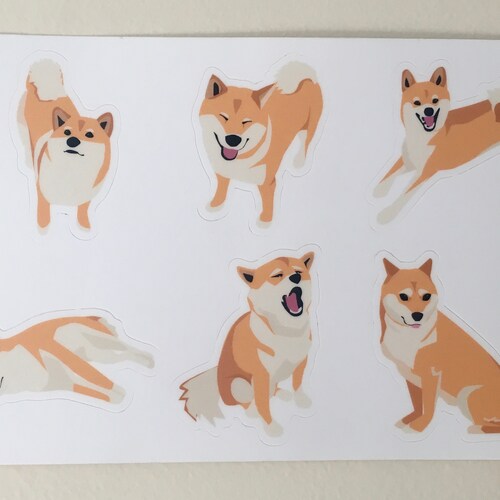 Shiba Inu Sticker Sheet - Etsy