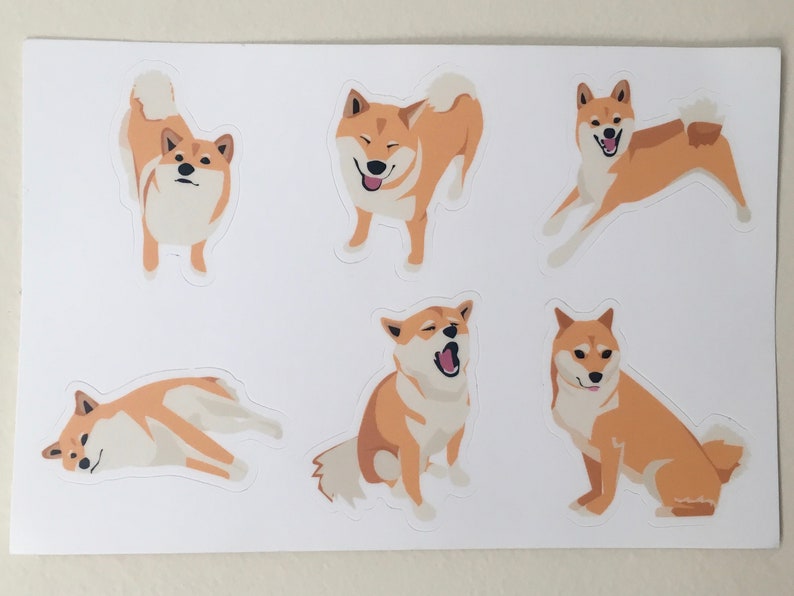 Shiba Inu Sticker Sheet - Etsy