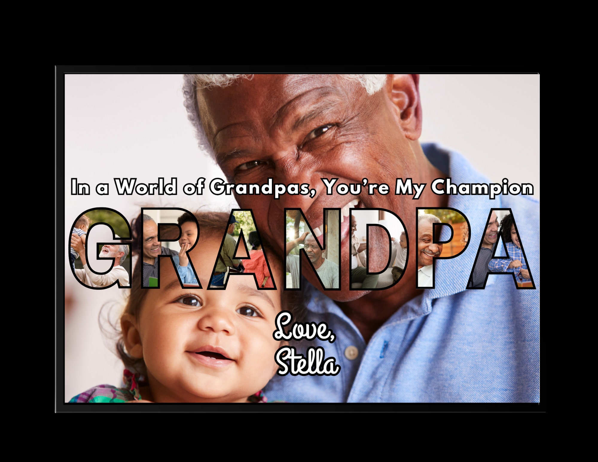 Father's Day Photo Frame Template, Papa Picture Frame, Grandpa Picture ...