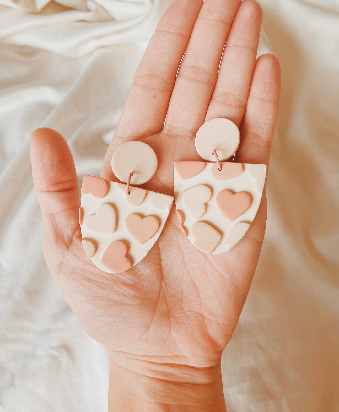 Valentines Day Polymer Clay Earrings Etsy