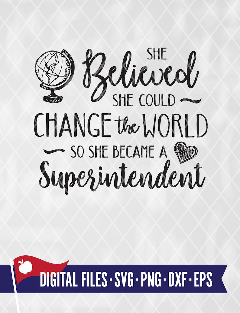 Superintendent SVG Principal Shirt Design School District | Etsy