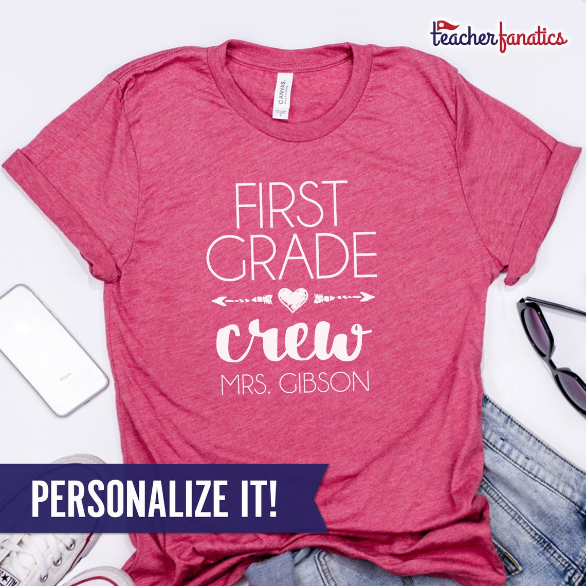 First Grade Teacher Shirt, 1st Grade Crew / Squad / Tribe / Team T ...