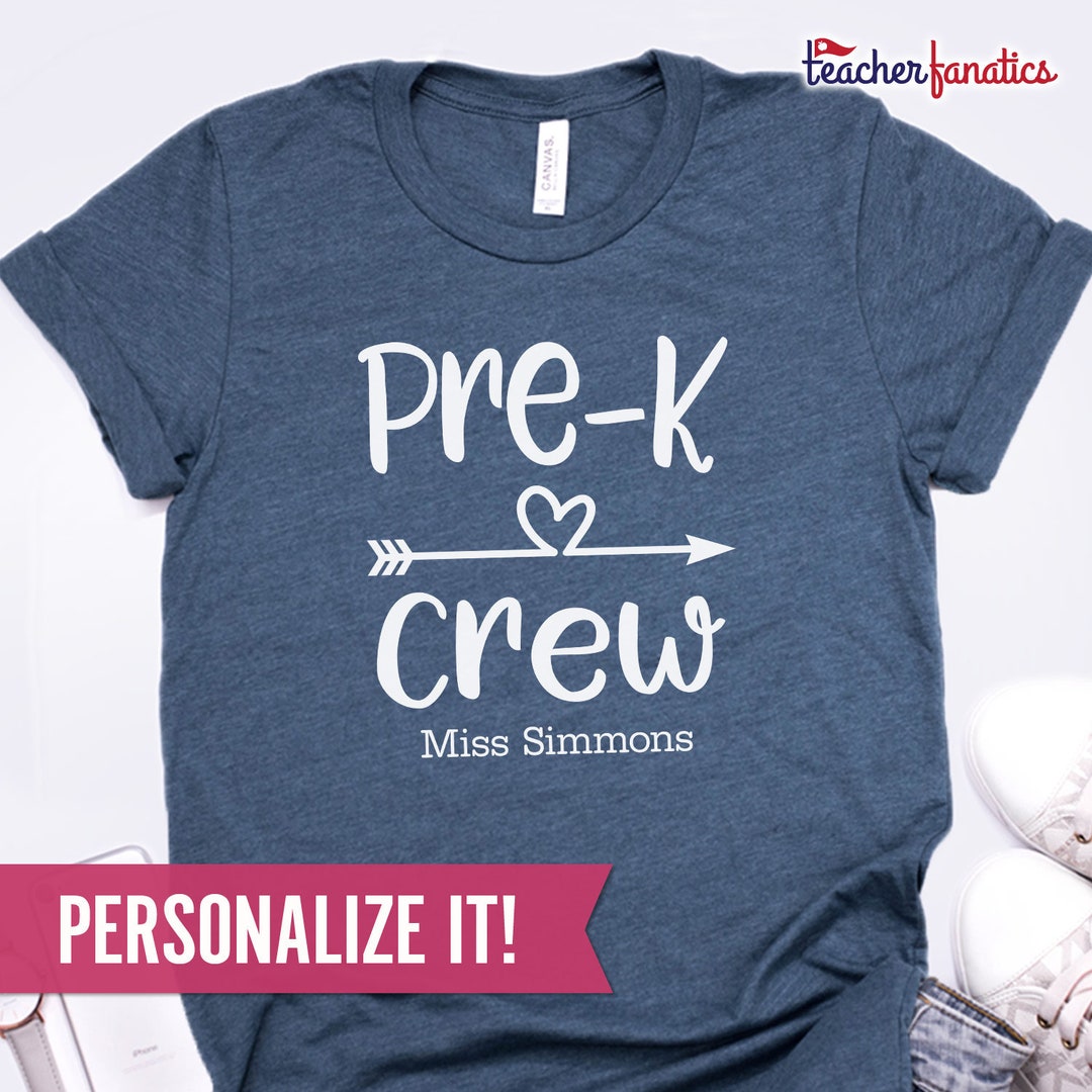 Pre-k Teacher Shirt, Pre-k Crew / Squad / Tribe / Team T-shirts ...