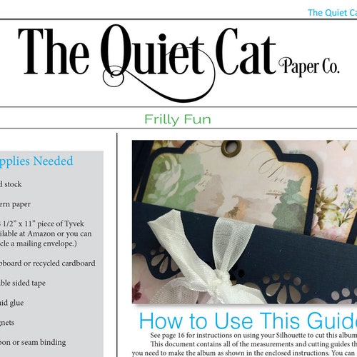 Frilly Fun Mini Album Guide With Templates and Included Free - Etsy