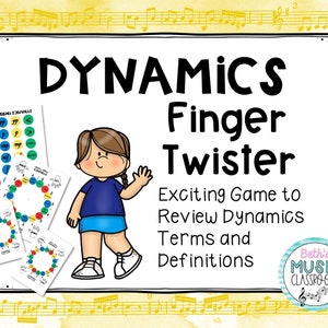 Dynamics Music Game - Dynamics Finger Twister for Elementary Music ...